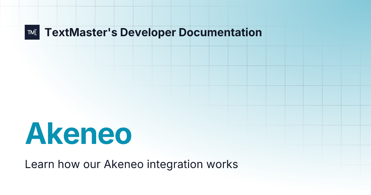 Akeneo | TextMaster's Developer Documentation